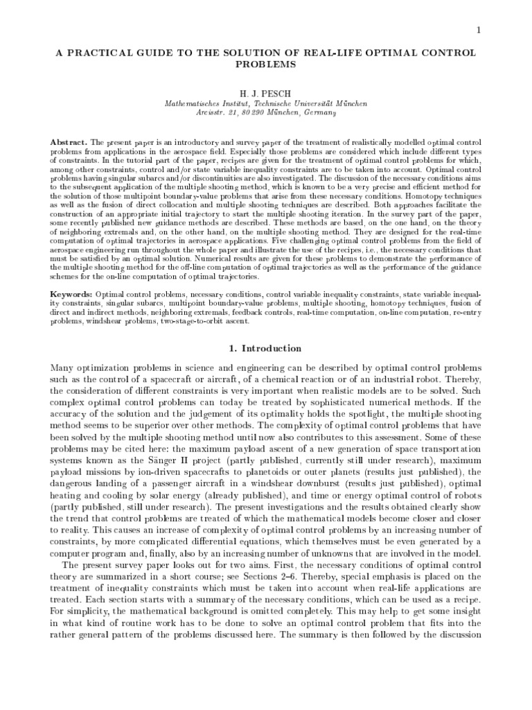 A Practical Guide to the Solution of Real-Life Optimal Control Problems ...