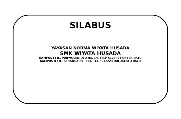 Cover Silabus | PDF