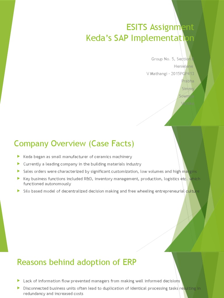 Keda's SAP Implementation | PDF