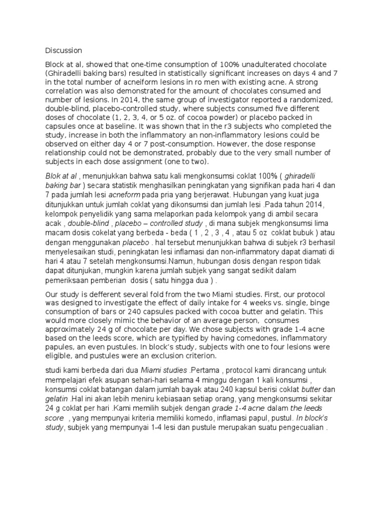 Grade 1-4 Acne Dalam The Leeds Score | PDF