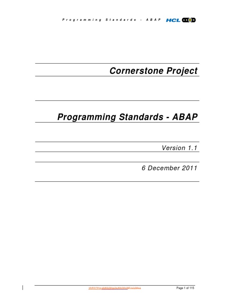 Programming Standarts in Sap Abap | PDF | Database Index | Object (Computer Science)