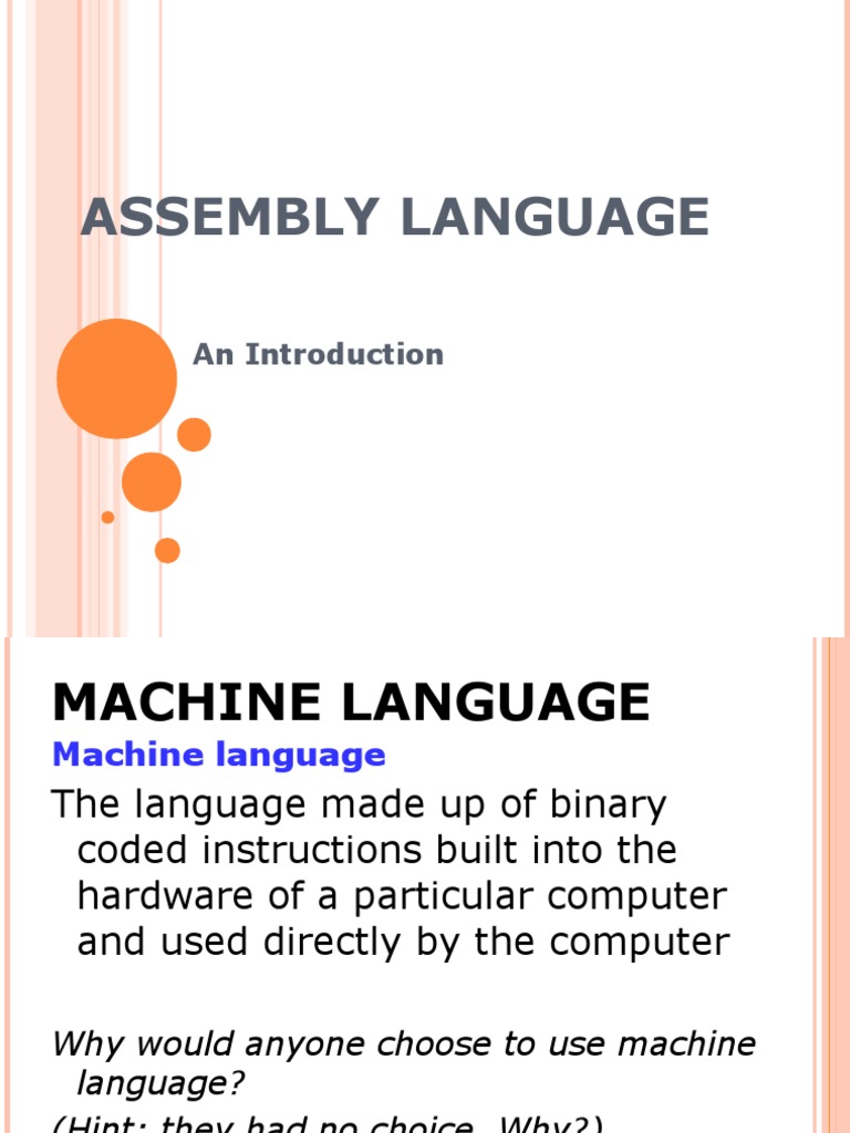 Intro. To Assembly Language | PDF | Central Processing Unit | Instruction Set
