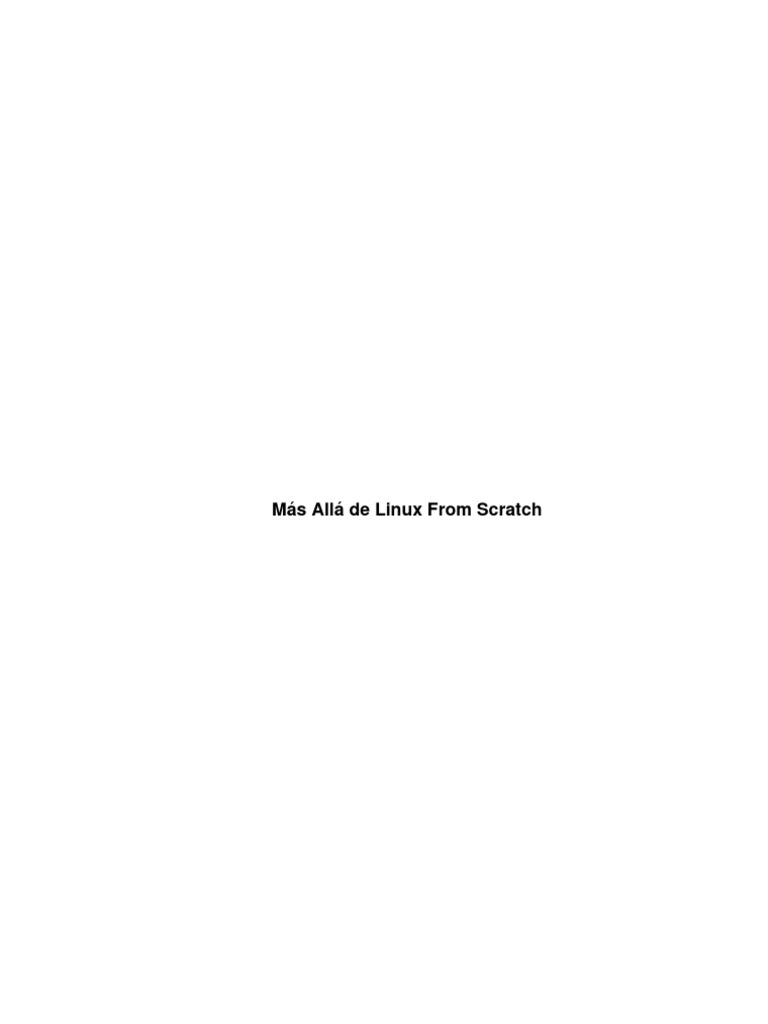 Más Allá de Linux From Scratch | PDF | Red mundial | Internet y web