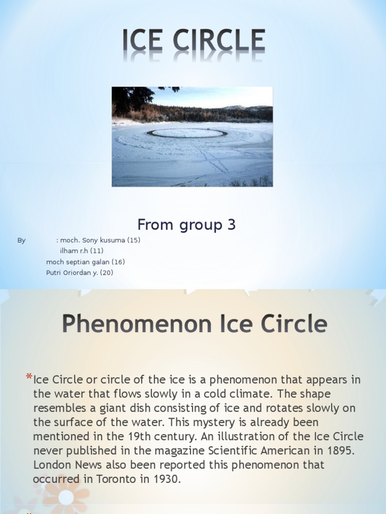 Ice Circle Phenomenon Explained | PDF