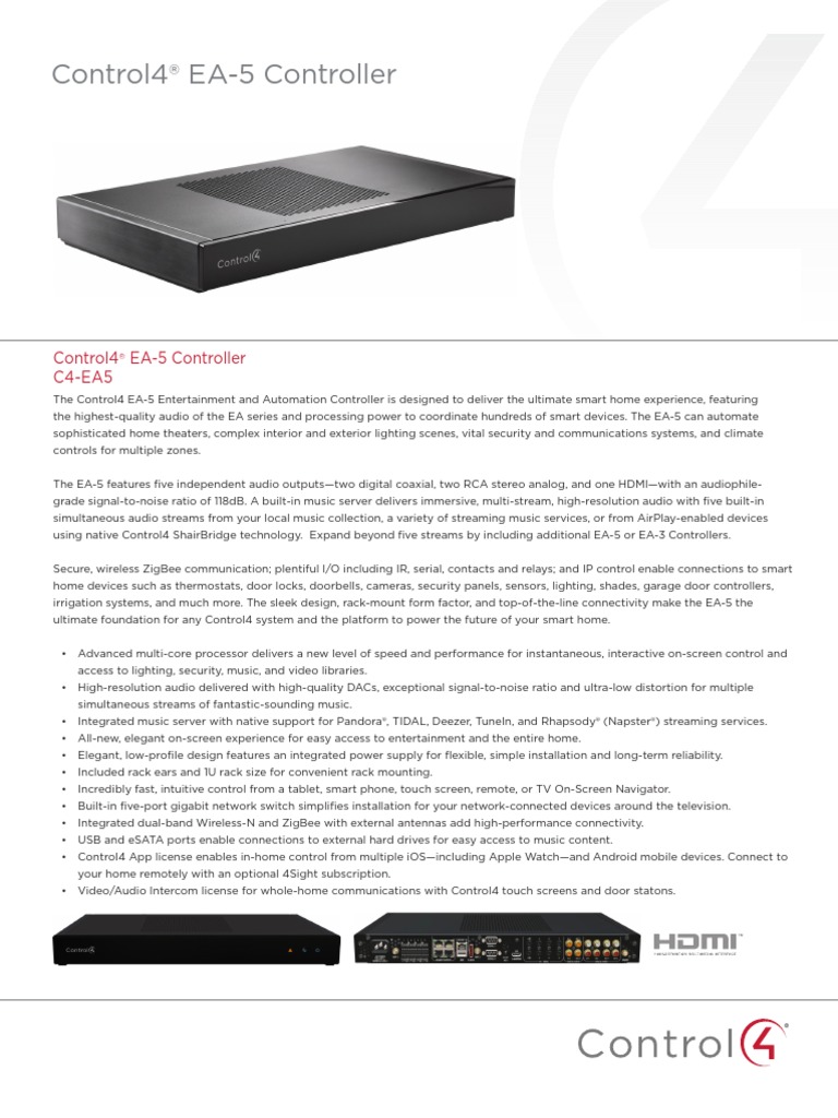 Control 4 Manual | PDF | Digital Audio | Hdmi