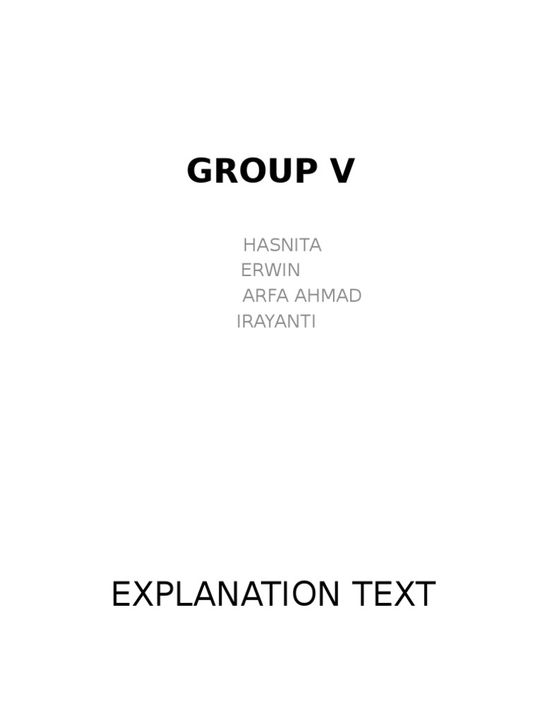 Group V: Hasnita Erwin Arfa Ahmad Irayanti | PDF