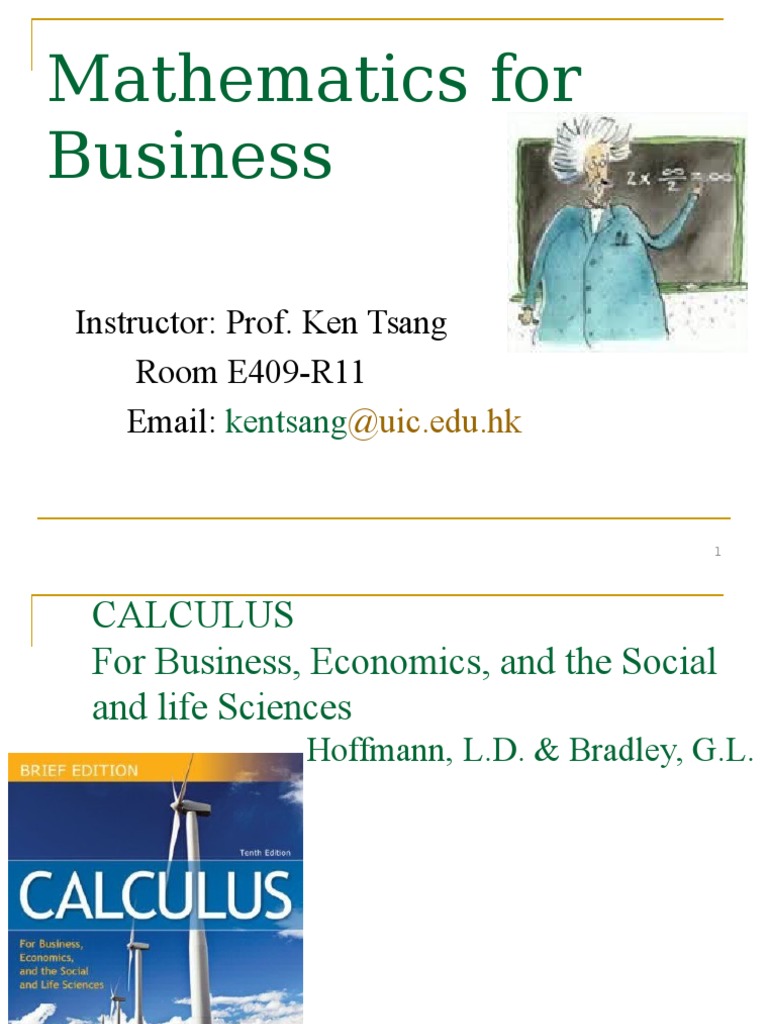 Calculus Applications in Business | PDF | Function (Mathematics ...