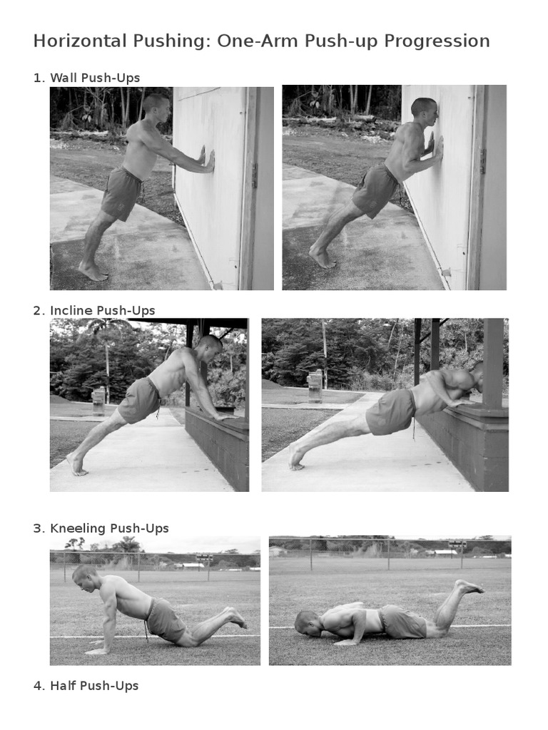 One-Arm Push-Ups Progressions | PDF