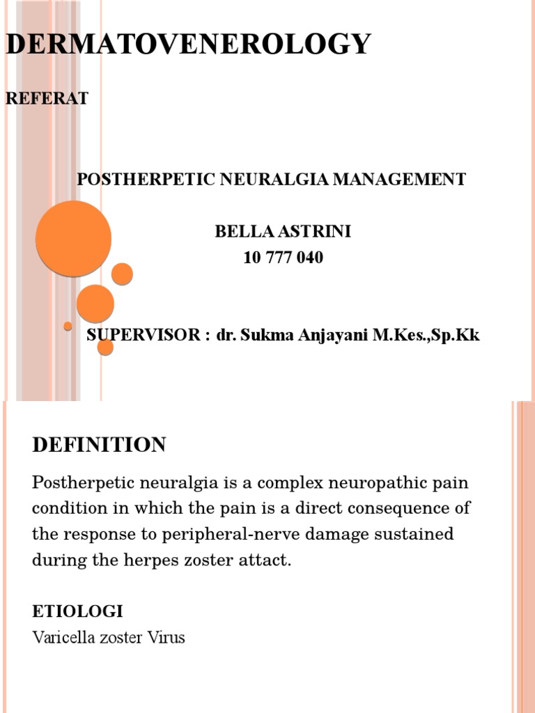 Postherpetic Neuralgia Ppt | Herpes Simplex | Clinical Medicine