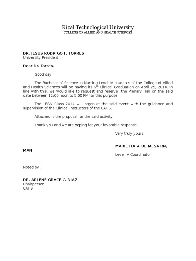 Sample Request Letter | PDF | Nursing | Health Care