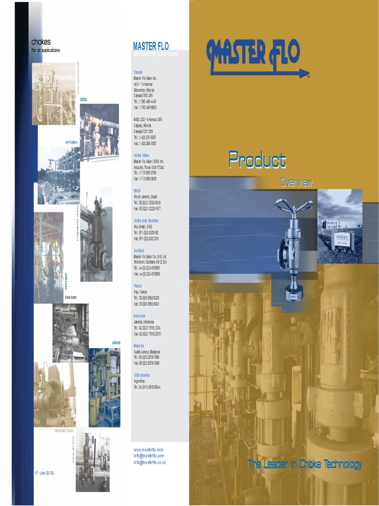 Choke E Series MasterFlo | PDF | Valve | Subsea (Technology)