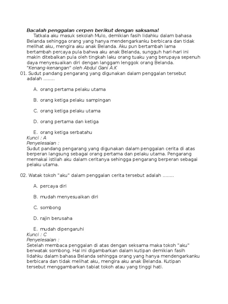 Contoh Soal Binn | PDF