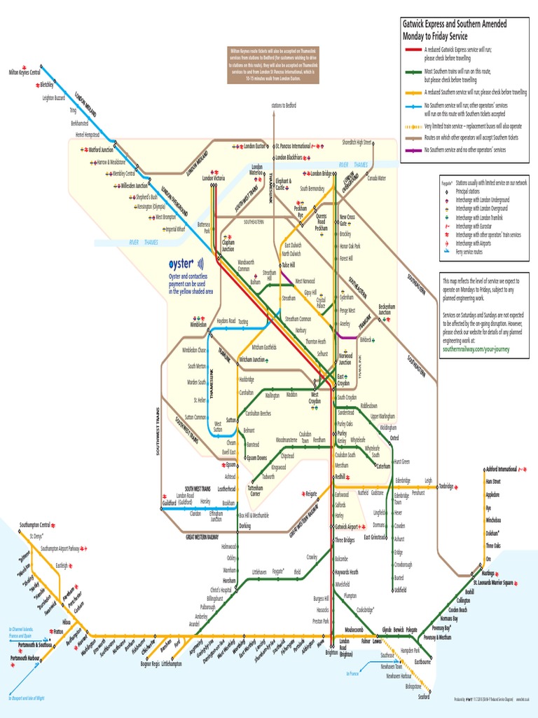 00 Revised Timetable Map | PDF | London | Passenger Rail Transport