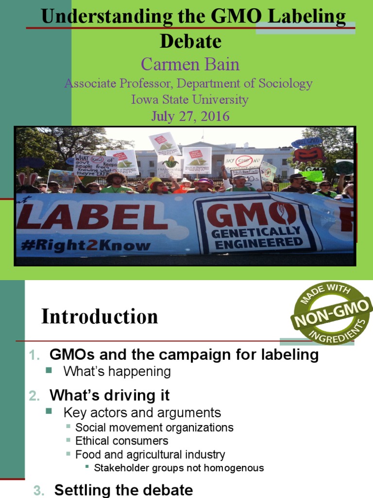 Understanding The GMO Labeling Debate | PDF | Genetically Modified Food ...