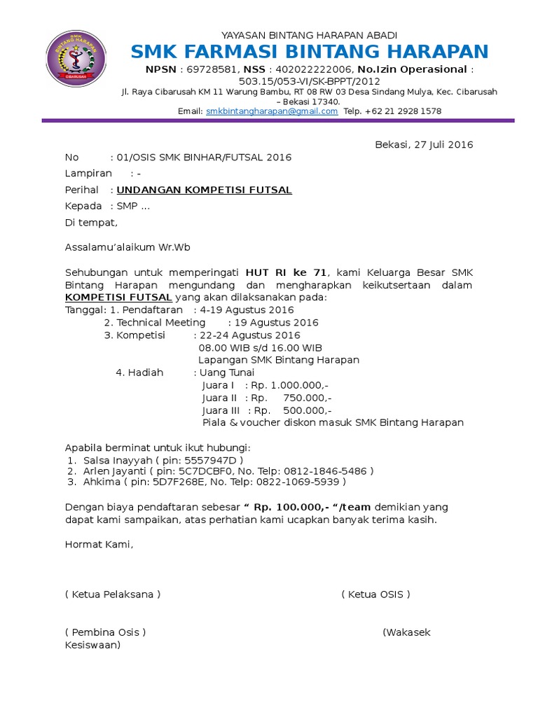 Surat Undangan Resmi | PDF