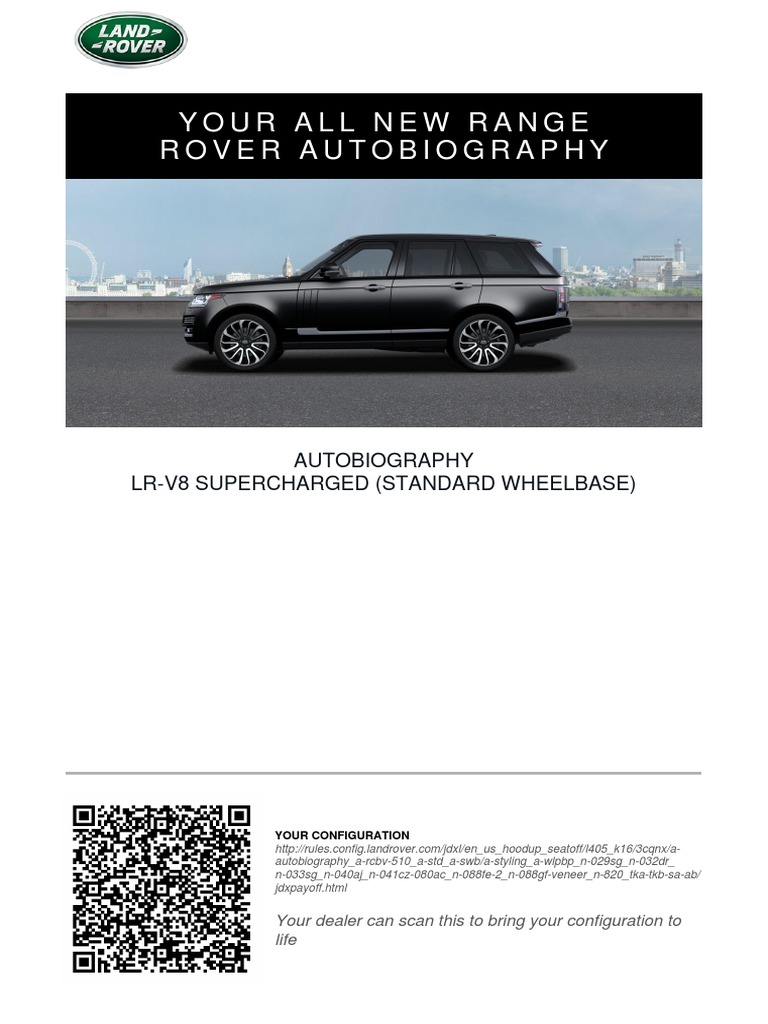 Your All New Range Rover Autobiography: Autobiography Lr-V8 ...