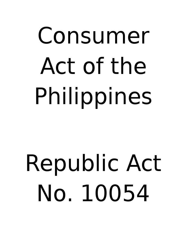 Consumer Act of the Philippines