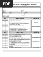 CHECK LIST Liberacion de Colado | PDF | Hormigón | Diseño