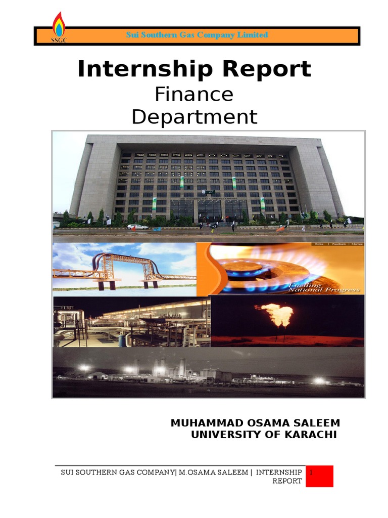 SSGC Internship Report | PDF | Natural Gas | Business
