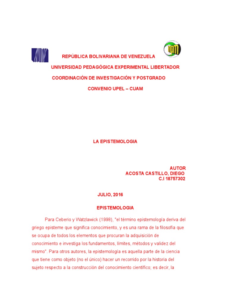 Ensayo Episteme | PDF | Science | Conocimiento