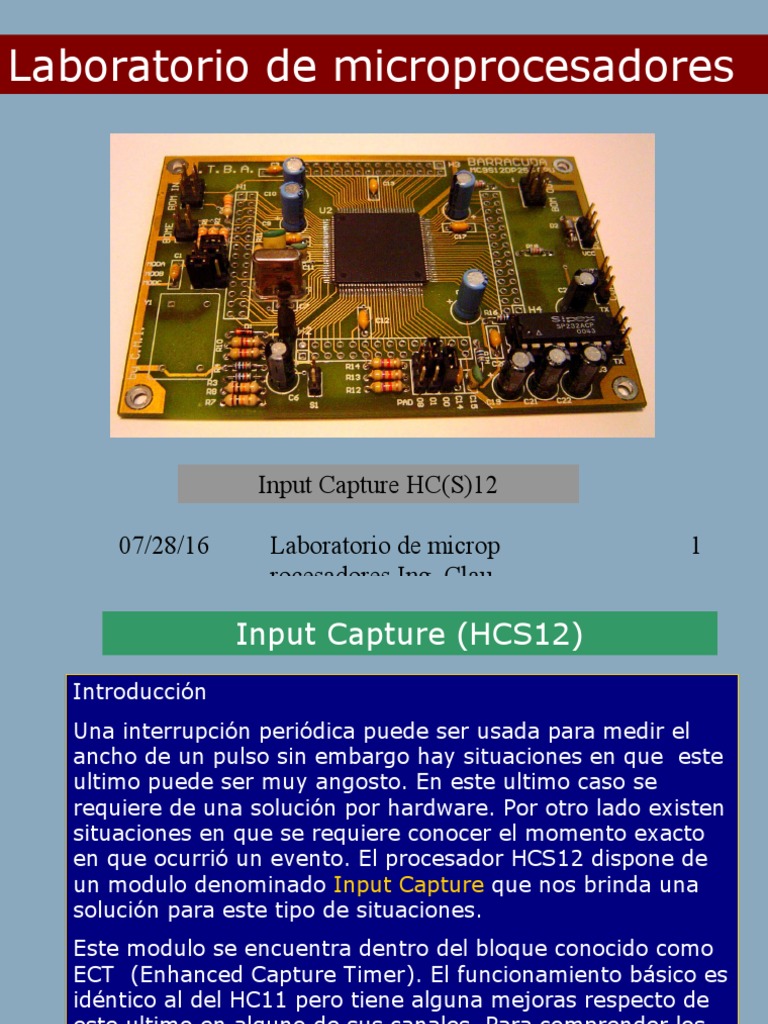 14a HC12 - Input Capture | PDF | Poco | Unidad Central de procesamiento