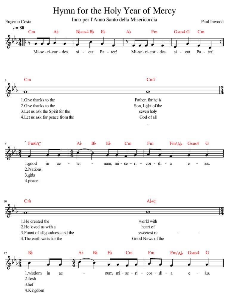 Hymn for the Year of Mercy | PDF