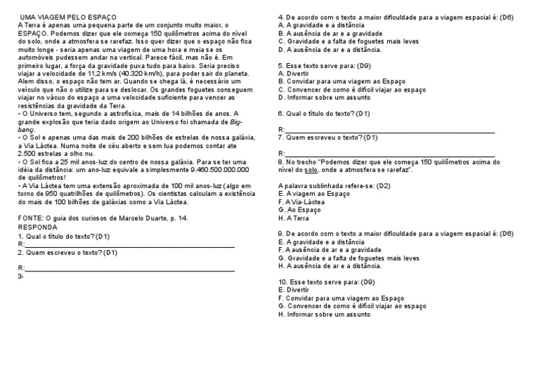 Uma Viagem Pelo Espaço Pdf