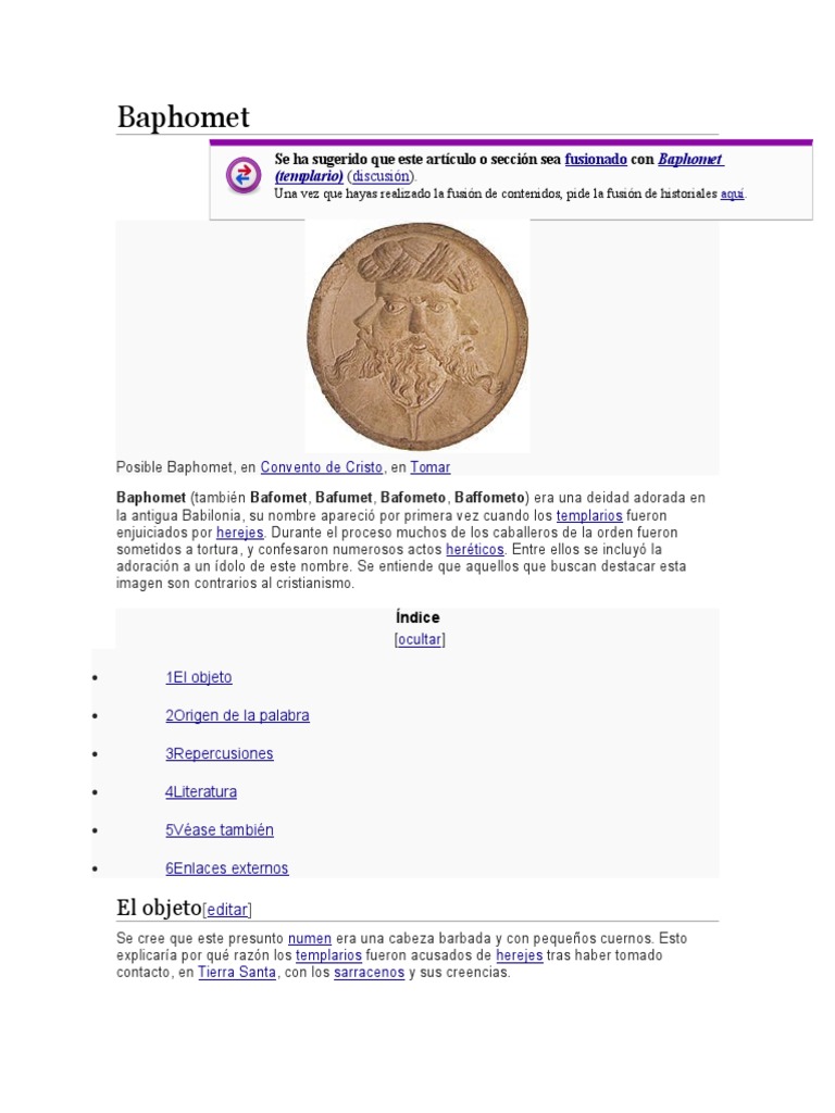 Baphomet: La deidad adorada por los templarios y su origen e influencia ...