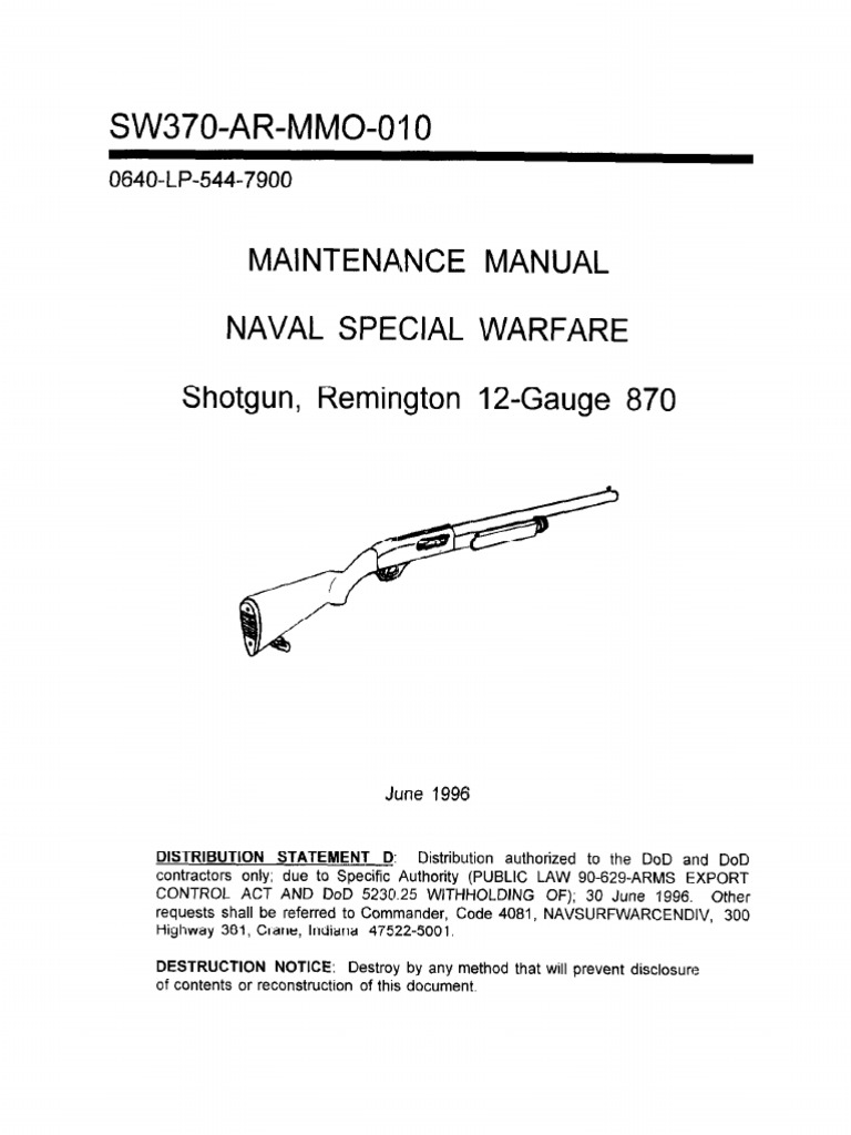 870 MM | PDF | Shotgun | Cartridge (Firearms)