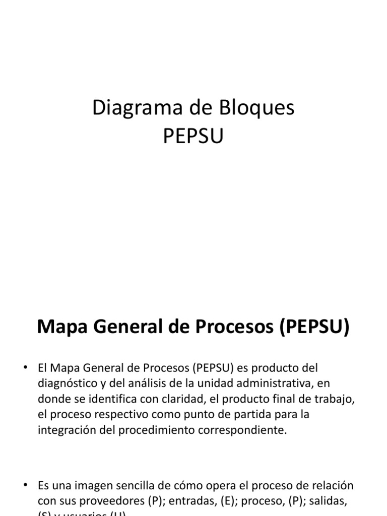 Diagrama de Bloques PEPSU | PDF | Calidad (comercial) | Producto (Negocio)