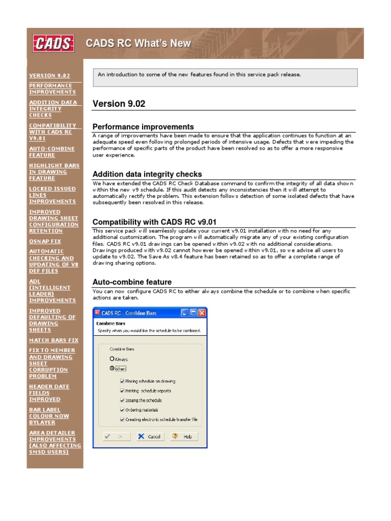 Cads RC What's New in v9.02 | PDF | Computer Aided Design | Data Management
