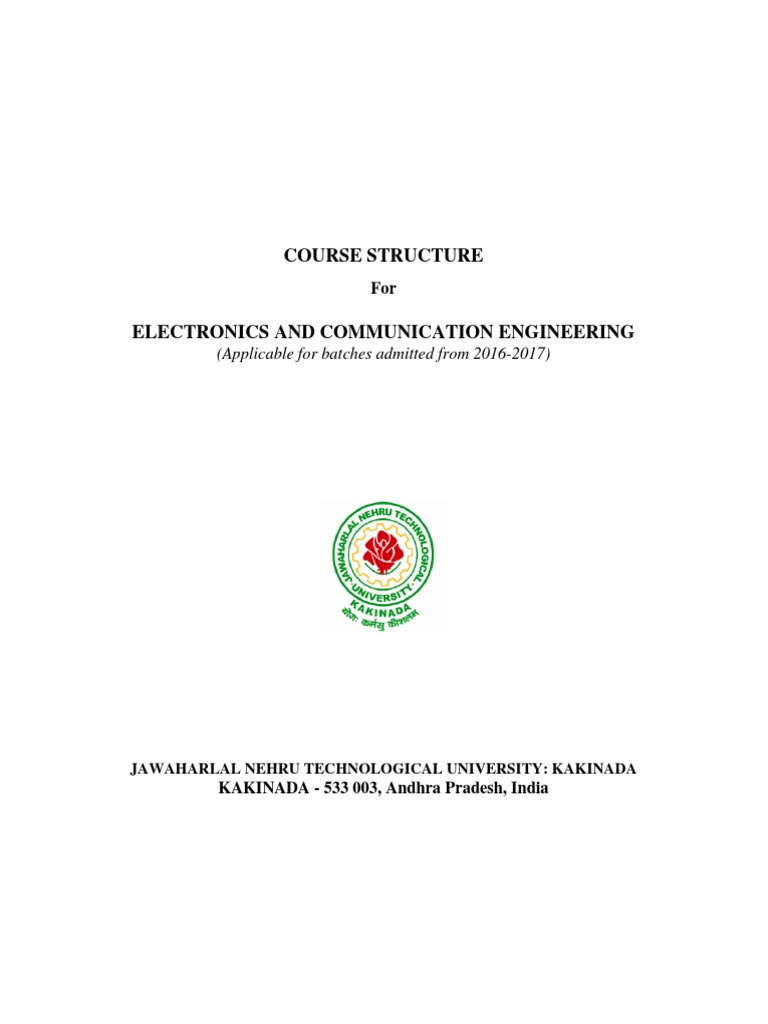 JNTUK B.Tech (R16) ECE Course Structure | PDF | Science And Technology ...