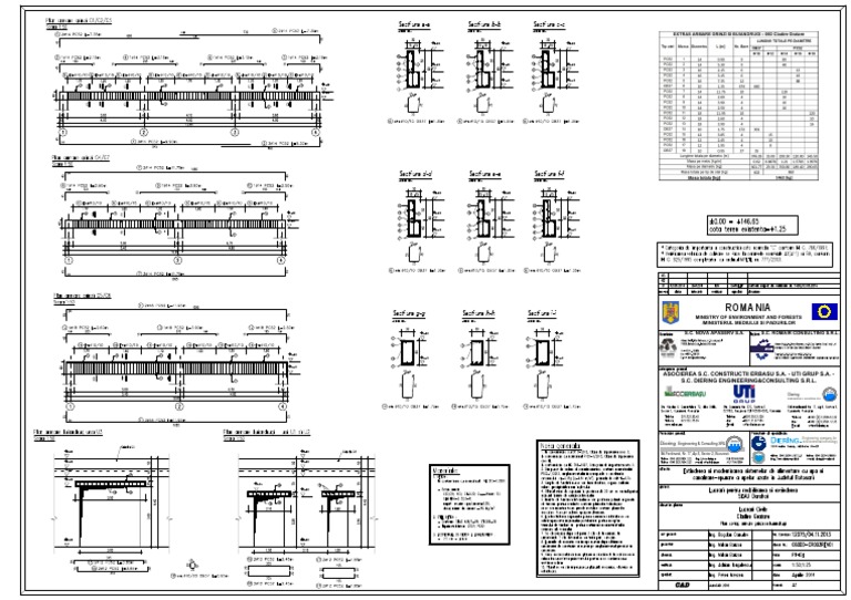 060DD-CR003REV01 Plan Cofraj Armare Grinzi Si Buiandrugi | PDF