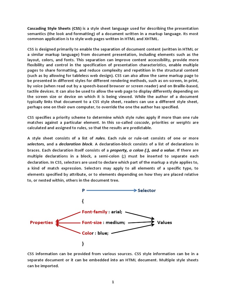 Css | PDF | Cascading Style Sheets | Html Element