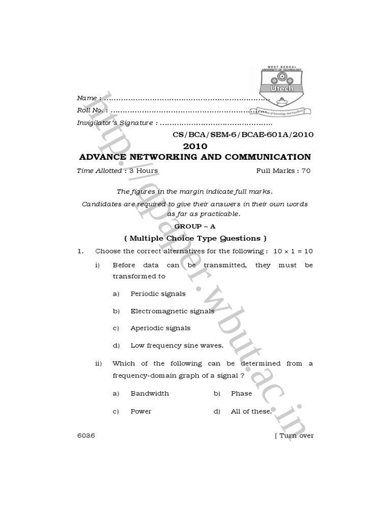 HT TP: //qpa Pe R.W But .Ac .In: 2010 Advance Networking and Communication | PDF