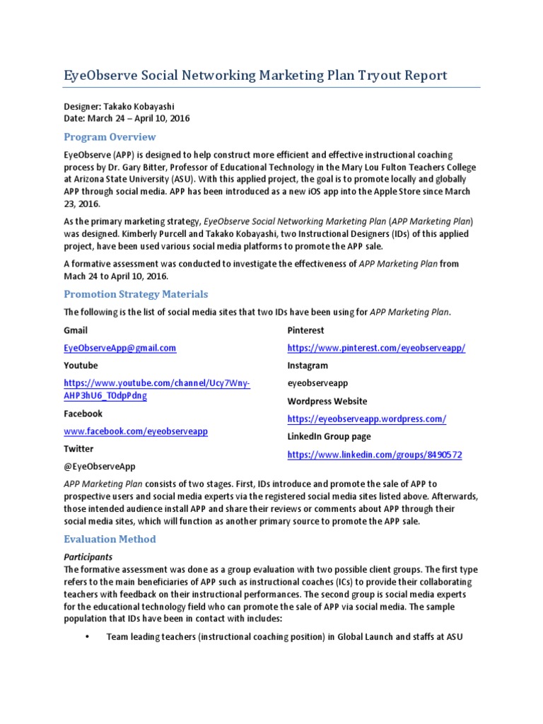 TK Tryout Report | PDF | Twitter | Social Media