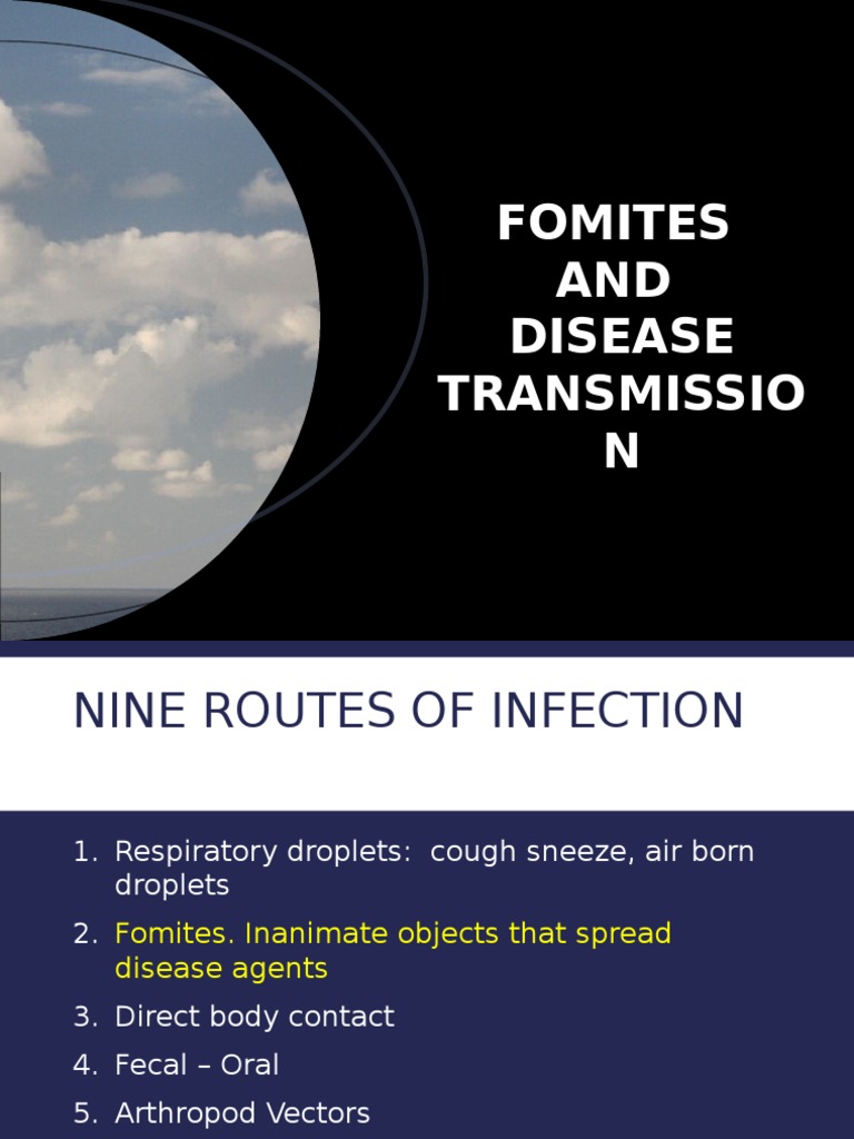 Fomites and Disease Transmission Explained | PDF | Transmission ...