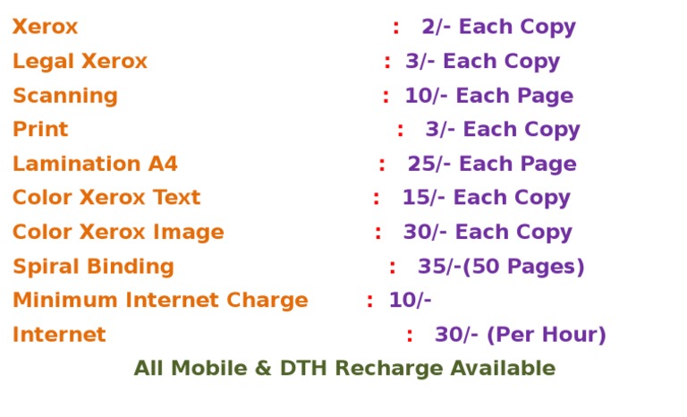 Xerox Legal Xerox Scanning Print Lamination A4 Color Xerox Text Color ...