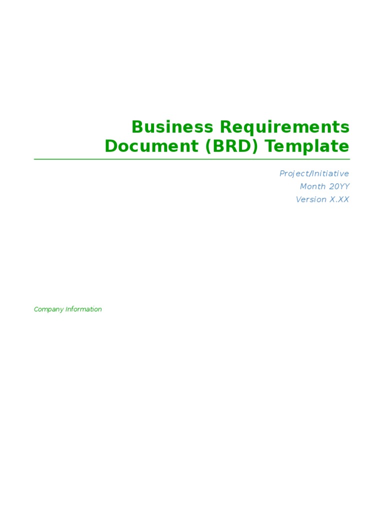 BRD Template (2) 42325 | PDF | Use Case | Widget (Gui)
