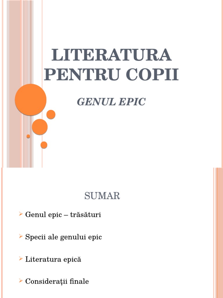 Genul Epic | PDF
