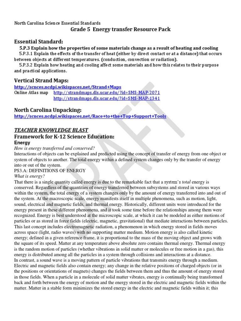RP 5 P 3 Energy Transfer Lessons Planning | PDF | Potential Energy ...