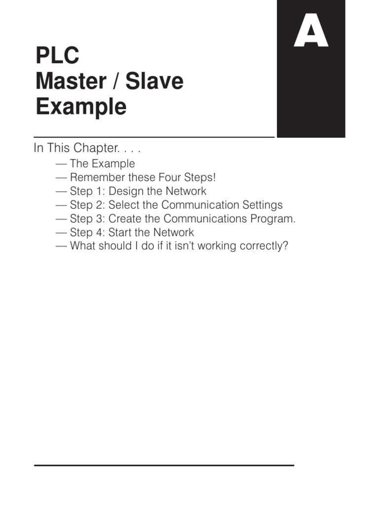 PLC Master / Slave Example | PDF | Input/Output | Computer Network