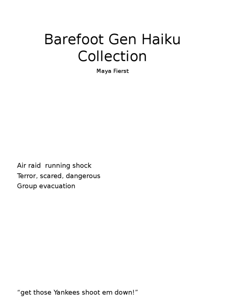 Barefoot Gen Haiku Collection | PDF