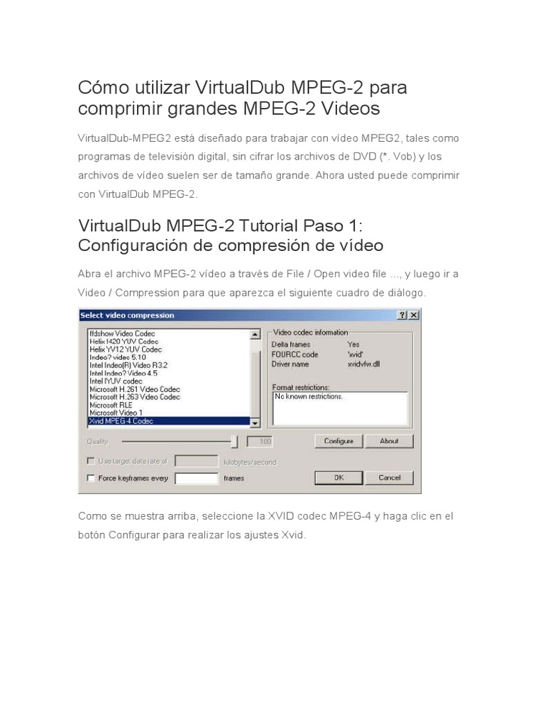Cómo Utilizar VirtualDub MPEG | PDF