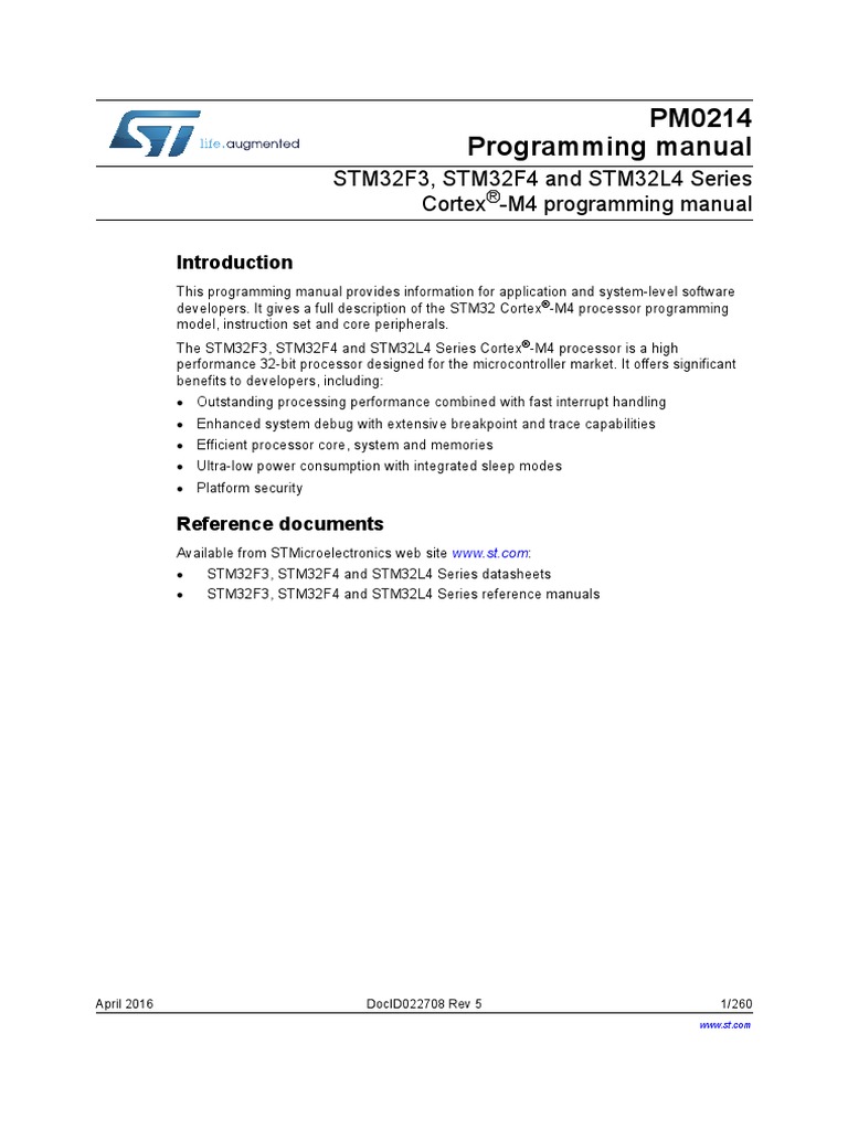 STM32 Programming Manual PDF | PDF | Arm Architecture | Integrated Circuit