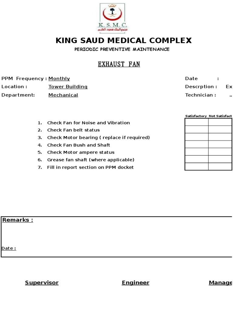 Exhaust Fan PPM | PDF | Engines | Belt (Mechanical)