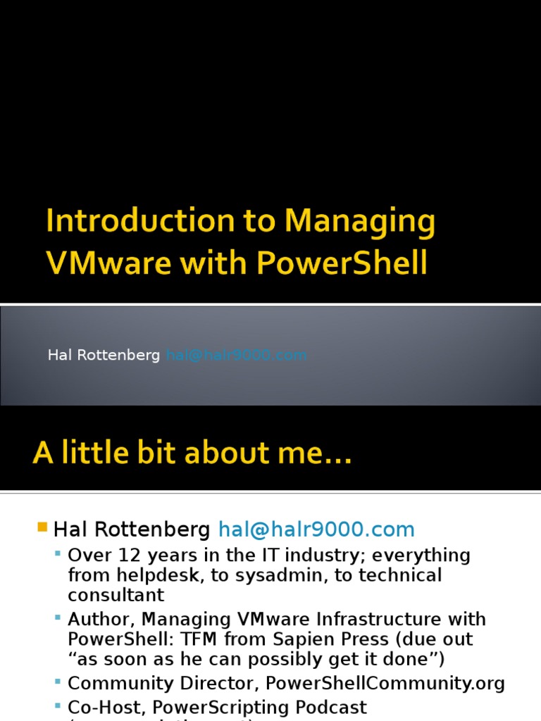 Introduction To Managing Vmware With Powershell 1228752751188369 9 | PDF | Operating System ...
