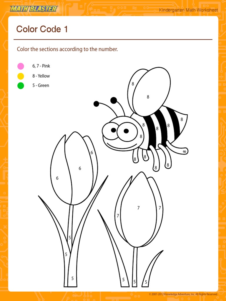 Color Code 1: Color The Sections According To The Number | PDF