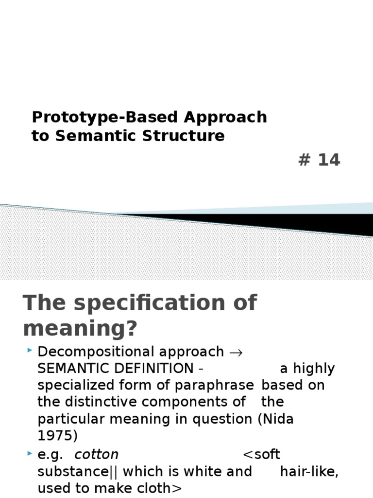 Prototype Approach To Semantic Structure | PDF | Semantics | Cognitive Science