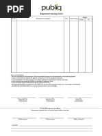 Sample Equipment Issuance Form | PDF